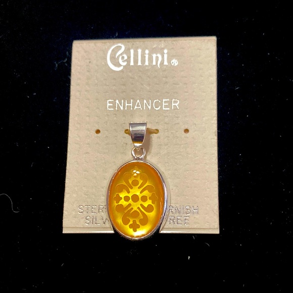 Cellini | Jewelry | Cellini Golden Yellow Flower Enhancer Sterling ...